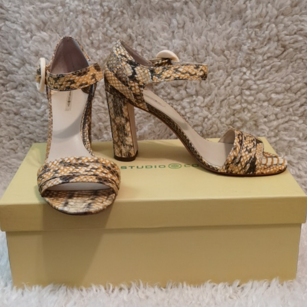 Max Studio Gilie-2 Sandal Sz6m Leather Orange-Sn - Gem